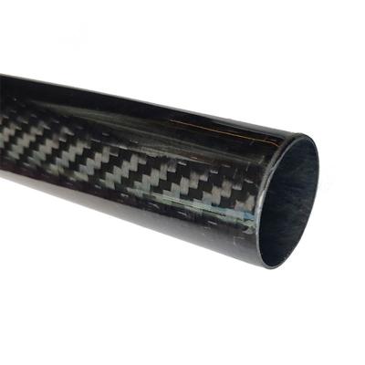 China High-Strength 3K 2×2 Twill Fabric 1'' X 1.070'' Carbon Fiber Tube 72″ Length for sale