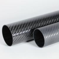 China 250mm Roll Wrapped Carbon Fiber Tube 14/16/18/20/25mm Matte/Glossy 1mm/2mm Wall Thickness for sale