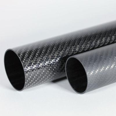 China 250mm Roll Wrapped Carbon Fiber Tube 14/16/18/20/25mm Matte/Glossy 1mm/2mm Wall Thickness for sale