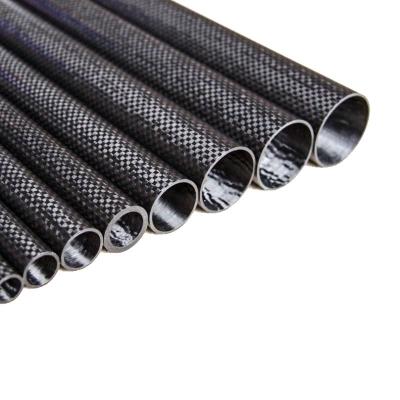 China Strong and Light 3K Rollwrapped Carbon Fibre Tube Hollow OD-30*ID-28* L 2200mm for sale