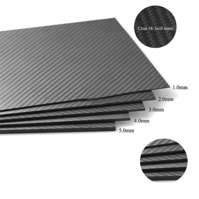 China 2.5MM Carbon Fiber Sheet High Temperature Resistant Carbon Fiber Board for sale