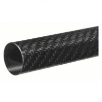 China Standard Carbon Fiber Round Tube Opaque Black 7/8 In Inside Dia, 1 In Outside Dia 0°F To 180°F for sale