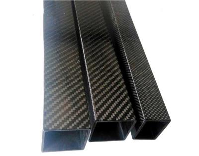 China High Crushing Strength And Stiffness Lightweight 100% 3K Carbon Fiber Square Tubes for sale