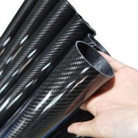 China 100% Roll Wrapped Carbon Fiber Tube 3K / Tubing Plain Glossy / Matte 3K Glossy Plain for sale