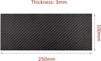 China Carbon Fiber Sheet 3MM Thickness 100X250mm 3K Matte Surface Carbon Fiber Plate Board for sale