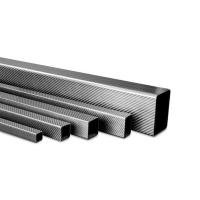 China High Strength Roll Wrapped Rectangular Carbon Fiber Tube 3K Matte Plain Weave Surface for sale