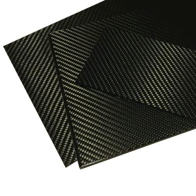 China Carbon Fiber Flat Plate 100mm X 250mm X 2mm Thick - 100% 3K Tow Plain Weave High Gloss Surface for sale