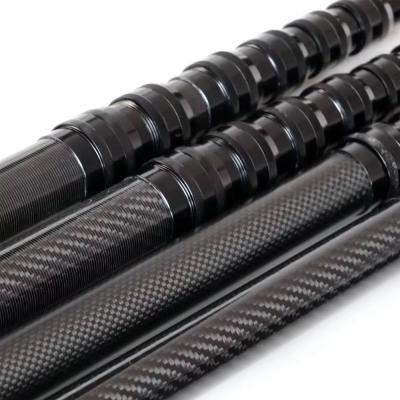 China Extension Durable Multi-Sections 3K Carbon Fiber Telescopic Tube / Telescopic Pole for sale