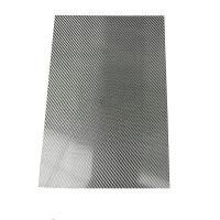 China Light Weight Glossy Or Matte Surface Silver Color Carbon Fiber Plate / Sheet for sale