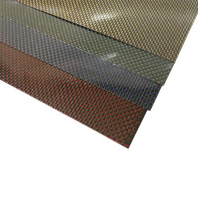China High Toughness Kevlar Weave Carbon Fiber Sheet 0.3mm Thickness for sale