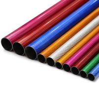 China Lightweight Customize Carbon Fiber Tube 3K Colorful Surface Twill Carbon Tube for sale