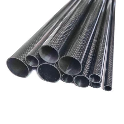 China Super Light & High Stiffness 30mm - 27mm Roll Wrapped Carbon Fibre Tube for sale
