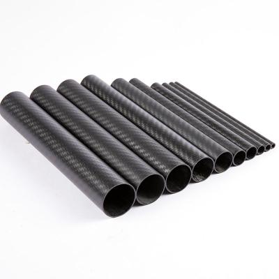 China Customized Size 100% 3K Woven Carbon Fiber Tube 10mm 20mm 30mm for sale