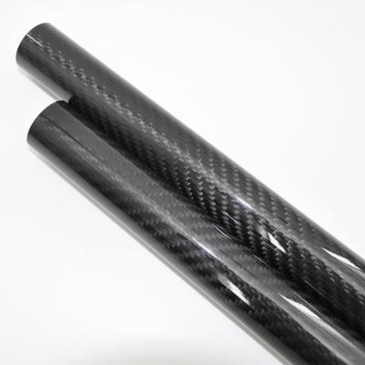 China Low Weight 3K Carbon Fiber Roll Wrapped Twill Tube 3
