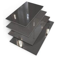 China Semi-Flexible Mirror-Like Finish High Gloss Woven Carbon Fiber Sheet for sale