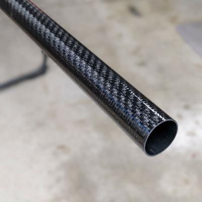 China 14x12x1000mm 3K CF Tube Carbon Fiber / Lightweight Fibre Tube 3K Roll Wrapped for sale