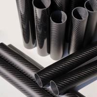 China High Strength Carbon Fiber Tube 25mm OD Round 3K Twill-Weave For UAV for sale