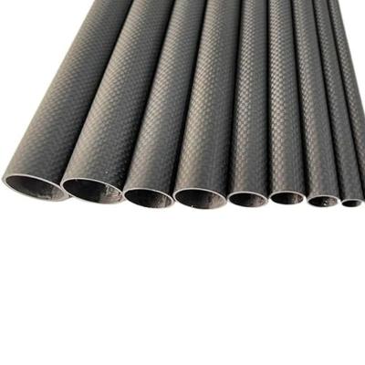 China 3K Carbon Fiber Tube Plain Matte Length 1000mm Wall Thickness 1mm High Strength Full Carbon Fiber Tube for sale