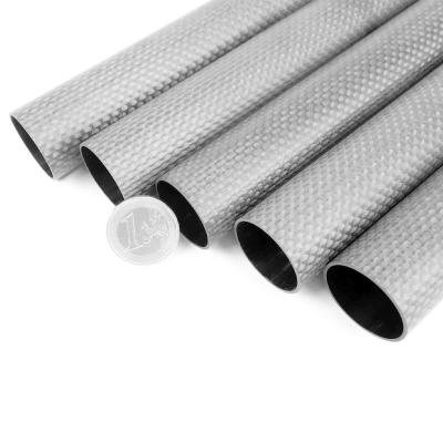 China Precision Engineered 3K Matte Twill Carbon Fiber Hollow Round Tube for sale