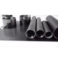 China High Strength Roll Wrapped Carbon Tubes 3K Plain Glossy OD 6-200mm Length 1000mm for sale