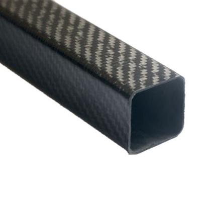 China 3K Full Carbon Fiber Square Tube , High Strength Length 500mm OD 10mm 15mm 20mm 22mm 25mm 30mm for sale