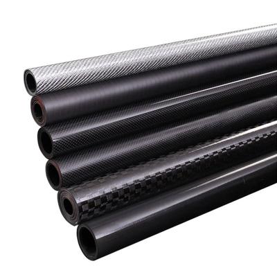 China Customized 3K Weave Carbon Fiber Tube 8mm OD 6mm ID Glossy Finish Black or Customized for sale