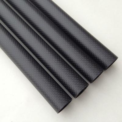 China Durable & High Strength Round Shaped Roll Wrapped Carbon Fiber Tube for sale