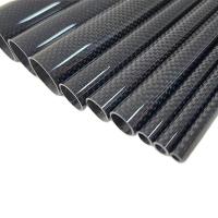 China Plain Weave Carbon Fiber Tube 3K Glossy Custom Sizes for sale