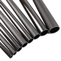 China 3K Glossy Carbon Fiber Tube OD14MM x ID12MM x 1000MM Rolled Poles/Pipe for sale