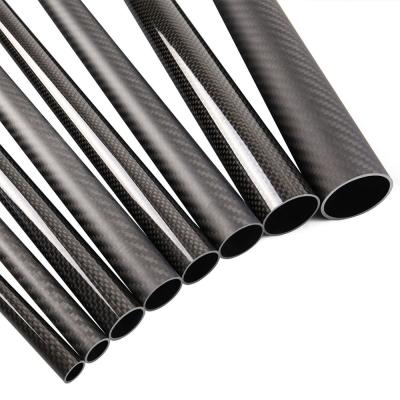 China 3K Glossy Carbon Fiber Tube OD14MM x ID12MM x 1000MM Rolled Poles/Pipe for sale