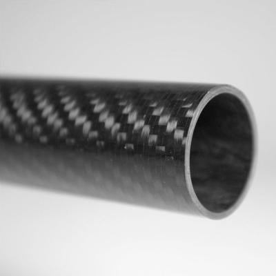 China 1000mm Length Matte Twill Fibre 3k Carbon Fiber Tube OD From 8mm to 62mm for sale