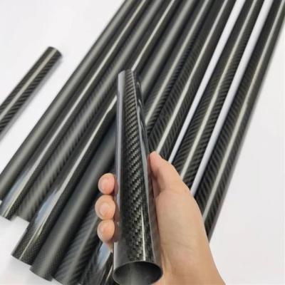 China Custom Size 15mm–40mm 100% 3K Carbon Fiber Tubes Lightweight Round Pipes for sale