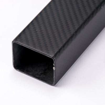 China Excellent Resistance to Corrosion and Fatigue 3K Rectangular Carbon Fiber Tube for sale