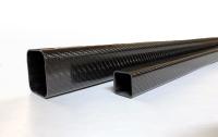 China Strong, Lightweight Square Carbon Fiber Roll Wrapped Tubes - 100% 3K for sale