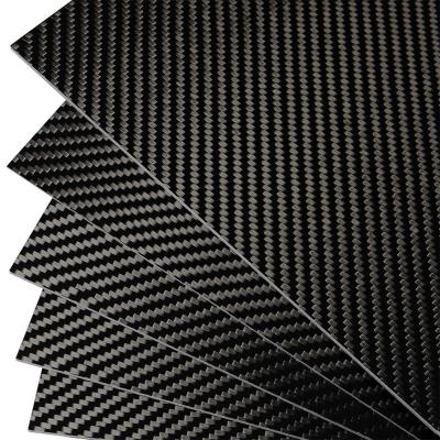 China Thinnest of 0.2mm 0.3mm 3K Weave Glossy Matte Corrosion Resistant Carbon Fiber Sheet for sale