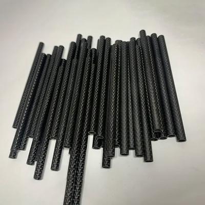 China Customizable Carbon Fiber Tube, Lightweight Carbon Fiber Round Tube, High-Strength Black Carbon Tube for sale