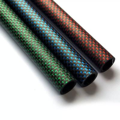 China High Strength Lightweight 3K Twill Weave Round Carbon Fiber Tube - Roll Wrapping Process for sale