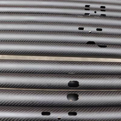 China Matt Surface 20MM 3K Roll Wrapped Carbon Fiber Tube 18mm*20mm*500mm for sale