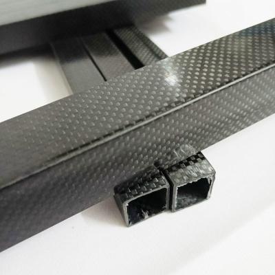 China 3K Full Carbon Fiber Square Tube High Strength Length 500mm OD 10mm 15mm 20mm 22mm 25mm 30mm for sale