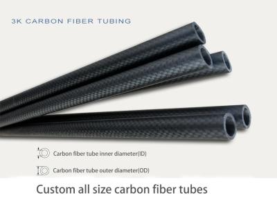 China UV Resistant Lightweight 3K Plain Matte Carbon Fiber Tube for High Torque Applications for sale