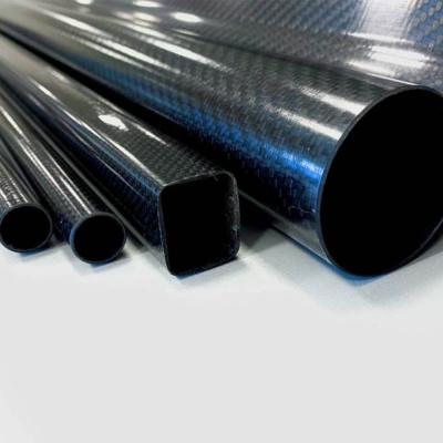 China Custom 5mm OD X 3mm ID X 1000mm Length Roll Wrapped Carbon Fiber Tube 3K Glossy Pipe for sale