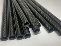 China High Strength 14*12mm High Glossy Twill Weave 3K Carbon Fiber Pipe for sale