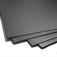 China 3K Carbon Fiber Sheet 200x250mm, 0.5-5mm Thick, Lightweight Strength, Glossy 1.0mm Twill for sale