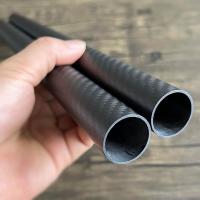 China High Strength Carbon Fiber Tube 25mmx23mmx420mm 3K Roll Wrapped Twill Matte Finish for sale