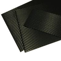 China Structural Carbon Fiber Plate, Twill Weave, Thickness 3MM, 100mm*200mm*3mm for sale