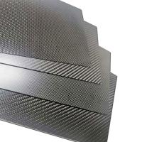 China 300x500x(0.5-5)mm 3K Black Plain Weave Carbon Fiber Plate Sheet Glossy CFRP Sheet for sale