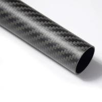China OD 100mm X ID 96mm X 500MM 100% Roll Wrapped Carbon Fiber Tube 3K /Tubing 100*96 3K Twill Matte for sale