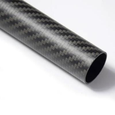 China OD 100mm X ID 96mm X 500MM 100% Roll Wrapped Carbon Fiber Tube 3K /Tubing 100*96 3K Twill Matte for sale