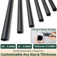 China High Strength 3K Twill Weave Roll Wrapped Carbon Fiber Tube for RC Models and DIY Projects for sale