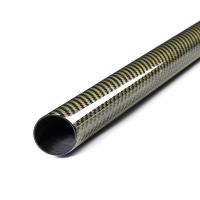 China 100MM OD x 96MM ID 500MM Long 3K Twill Matte Carbon Fiber Tube Roll Wrapped Carbon Pipe for sale